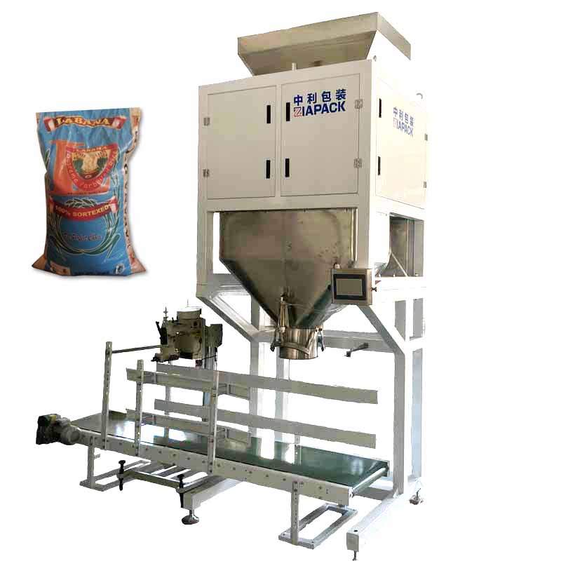 Semi-automai 50kg rice bagging machine - IAPACK